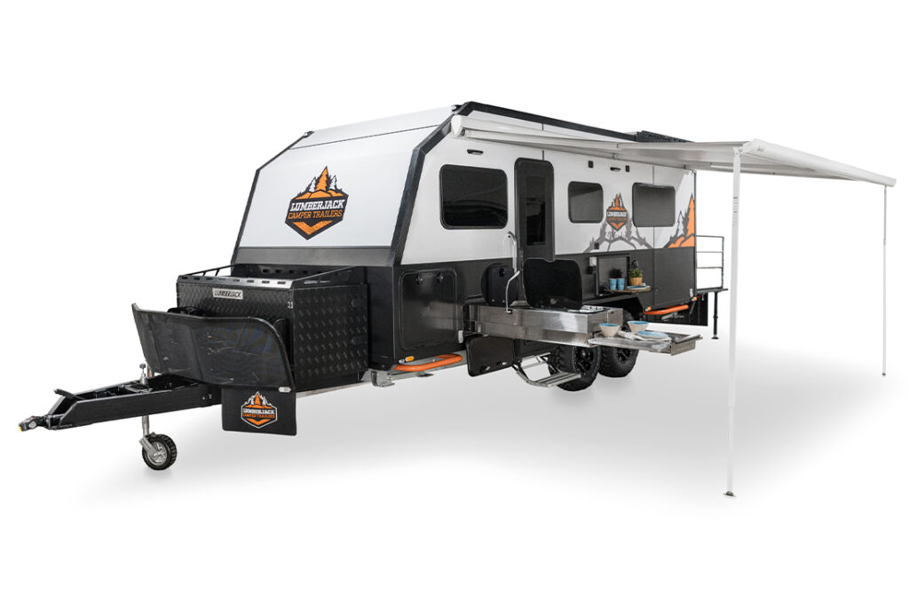 Macedon Caravan - 19ft Family Toy Hauler Hybrid Camper Trailers