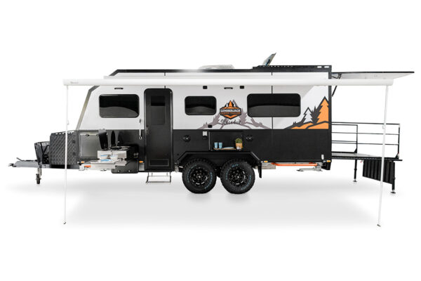 Macedon Caravan - 19ft Family Toy Hauler Hybrid Camper Trailers