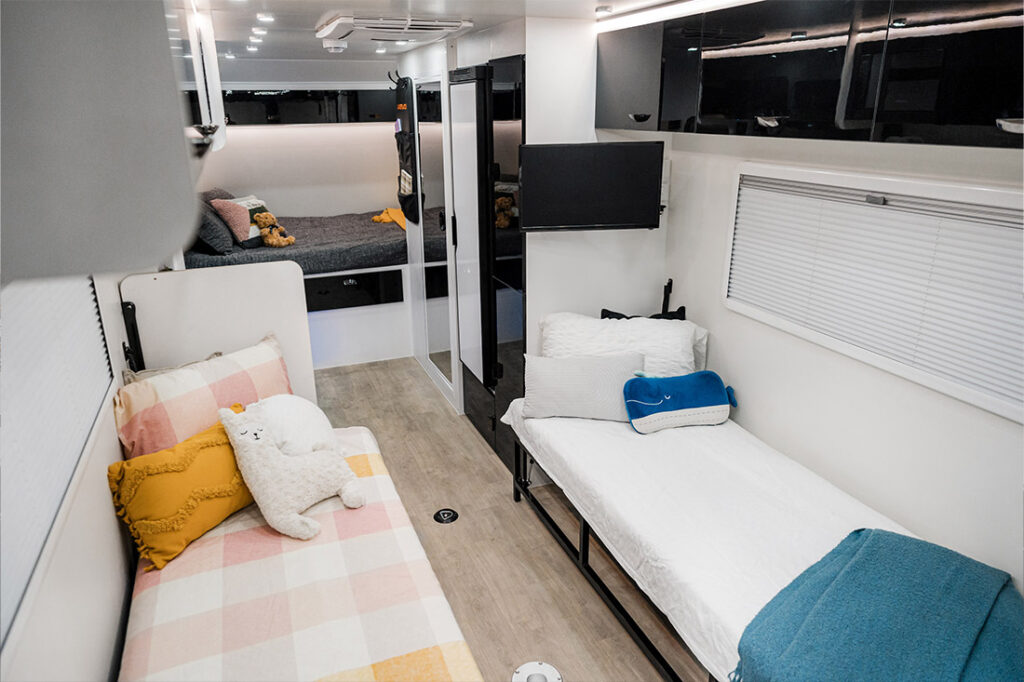 Macedon Caravan - 19ft Family Toy Hauler Hybrid Camper Trailers