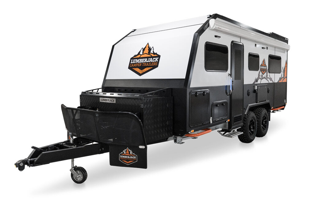 Macedon Caravan - 19ft Family Toy Hauler Hybrid Camper Trailers